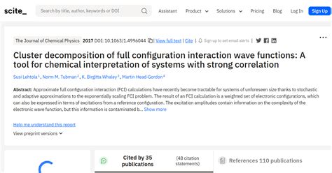 cluster decomposition of full configuration interaction wave functions