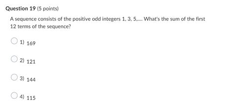 Question 19 5 Points A Sequence Consists Of Solvely