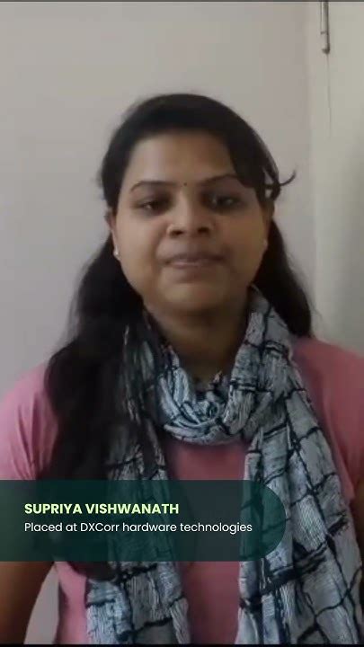 Supriya Vishwanath Placed In Dxcorr Design Shares Her Journey With Maven Silicon Youtube