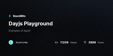 Dayjs Playground StackBlitz