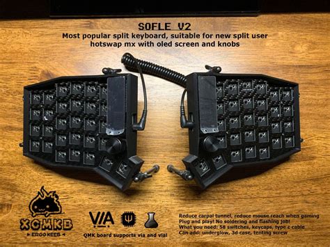 Sofle V Split Keyboard MX Hotswap Ergonomic Mechanical Keyboard Computers Tech Parts