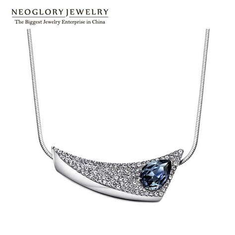 Neoglory Moveable Auden Rhinestone Alloy Plated Necklace And Pendant