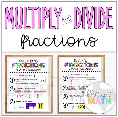 Multiply And Divide Fractions And Whole Numbers Poster Teks 5 3i 5 3l