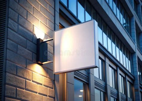 Realistic Lowlight Mockup Of A Modern Building Sign A Versatile 3d