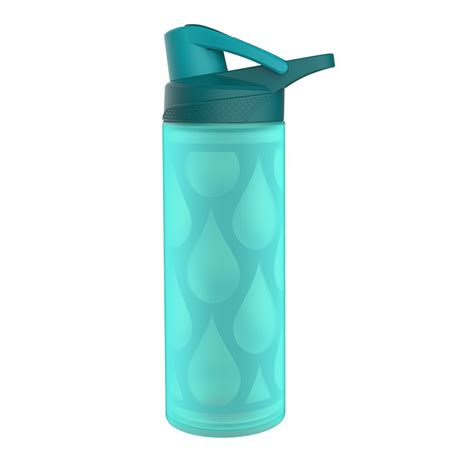 15oz Borosilicate Glass Water Bottle With Silicone Sleeve Purity Glass Beverage Bottles High