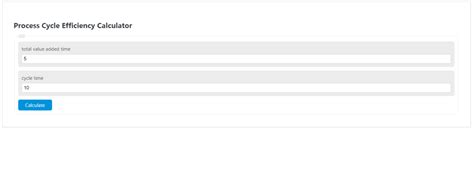 Process Cycle Efficiency Calculator Calculator Academy