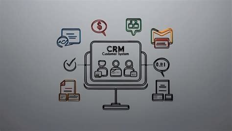 Versatile 3d Flat Icon Crm System Customer Interaction On Gray Background Doodle Line Cartoon St