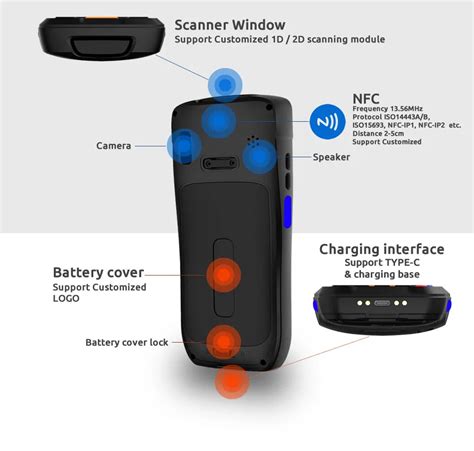 Rugged Handheld Terminal With Uhf Rfid Usb Scanner 2d Coding Inventory Scanners For Zebra Mobile