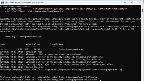 Issue With Install Language Cmdlet When Used In Win32 Intune Package