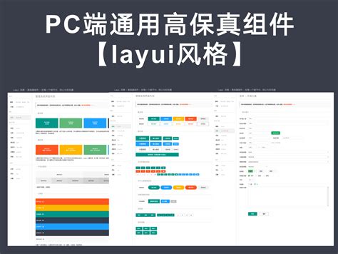Pc端web元件库通用高保真组件【layui风格】