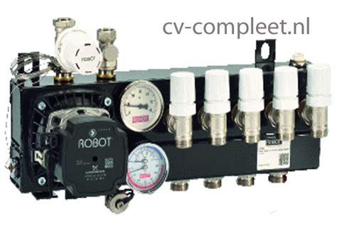 Robot Vloerverwarming Verdeler 6 Groepen Met Grundfos Upm3