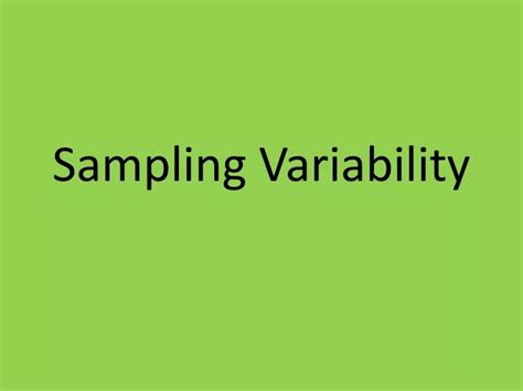 ppt sampling variability powerpoint presentation free download id