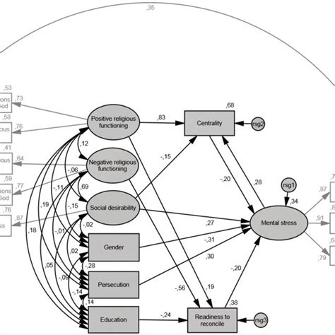 Final Structural Equation Model With Standardized Path Coefficients