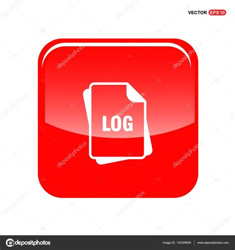 LOG File Format Icon Stock Vector Ibrandify