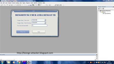 Membuat Aplikasi Menghitung Umur Dengan Visual Basic 6 0 Biongo Attacker