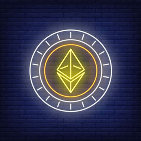 Free Vector Ethereum Cryptocurrency Coin Neon Sign