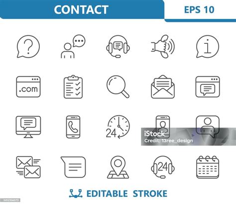 아이콘에 문의하십시오 소셜 미디어 커뮤니케이션 문의하기 벡터 아이콘 세트 0명에 대한 스톡 벡터 아트 및 기타 이미지 0명