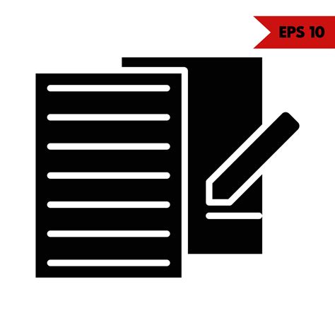 Illustration Of Note Glyph Icon 16934916 Vector Art At Vecteezy