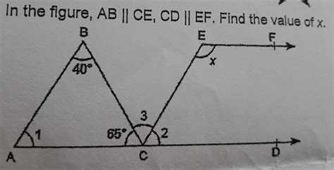 In The Figure Ab Ce Cd Ef Find The Value Of X