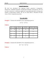 Logical Connectives Truth Tables Equivalences And Valid Course Hero