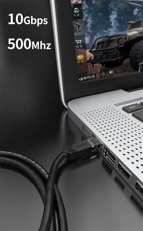 Ampcom Cat6a Ethernet 10gbps Rj45 Lan Network Cable High Speed Gaming Utp Patch 24awg Strand