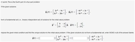 Solved 1 Point This Is The Fourth Part Of A Four Part Chegg Com