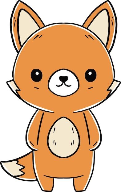 귀여운 여우 그림 프리미엄 벡터