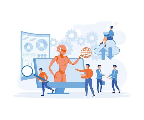 Premium Vector Iot Digital Transformation Ai Technology Automation And Cloud Computing