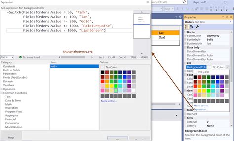 Ssrs Switch Statement
