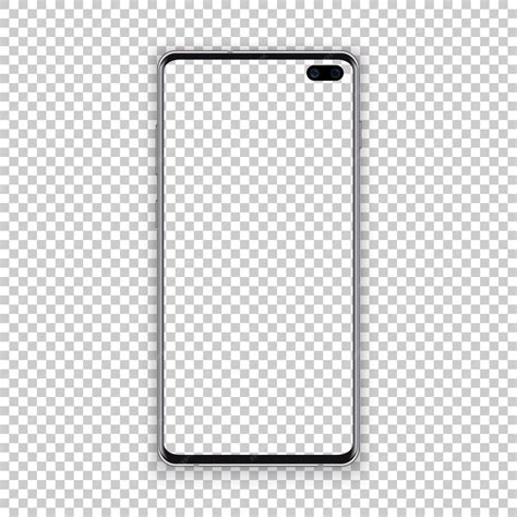 빈 화면이 스마트 폰 개념 블랙 색상 프리미엄 벡터