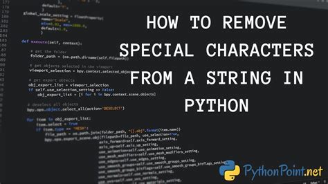 How To Remove Special Characters From A String In Python Using Re