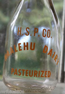 Naalehu Dairy Big Island Hawaii Milk Bottle One Quart Acl 467714189