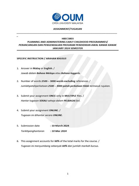 Hbec3803 Planning And Admin Ece Programmes Pdf