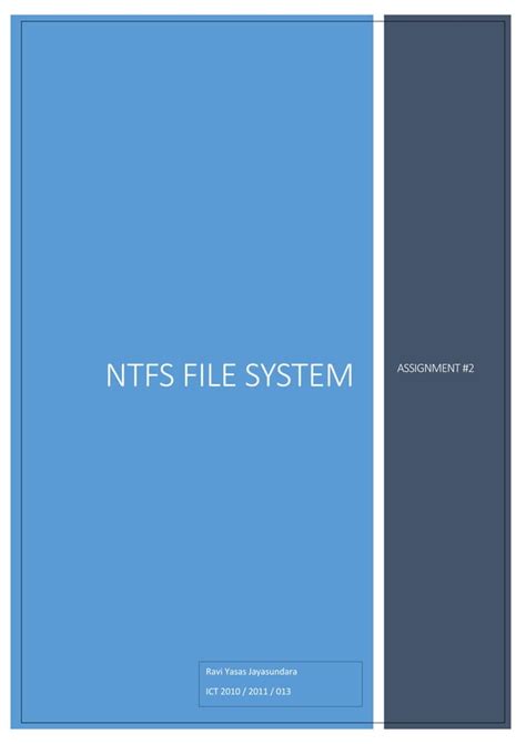 ntfs file system pdf