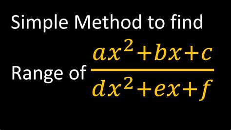 How To Find Range Of Quadraticquadratic Function Quadratic Equation Jee Mains Jee