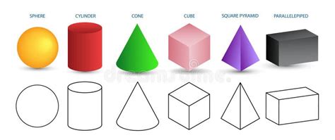 Conjunto De Formas Geométricas 3d Visões Isométricas Da Pirâmide Do