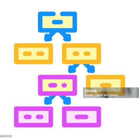 Decision Tree Algorithm Color Icon Vector Illustration Stock Illustration Download Image Now