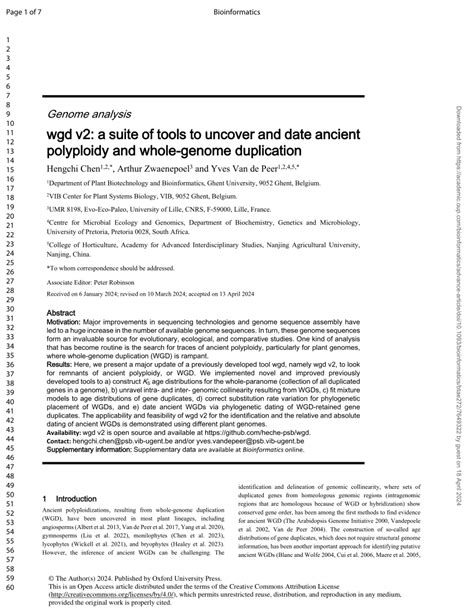 Pdf Wgd V2 A Suite Of Tools To Uncover And Date Ancient Polyploidy And Whole Genome Duplication