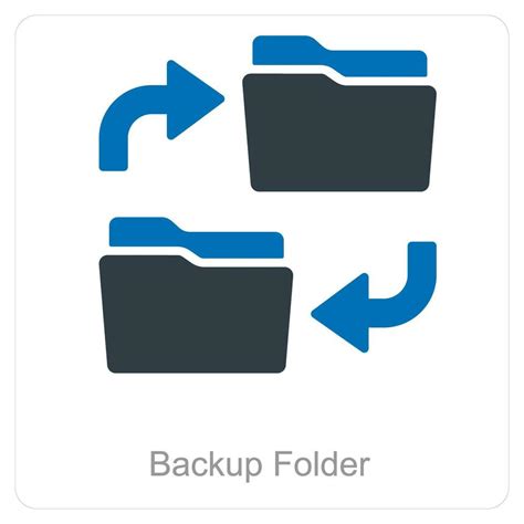 Backup Folder And Folder Icon Concept Vector Art At Vecteezy