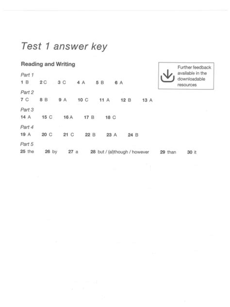 Ket Test 1 Answer Key Pdf