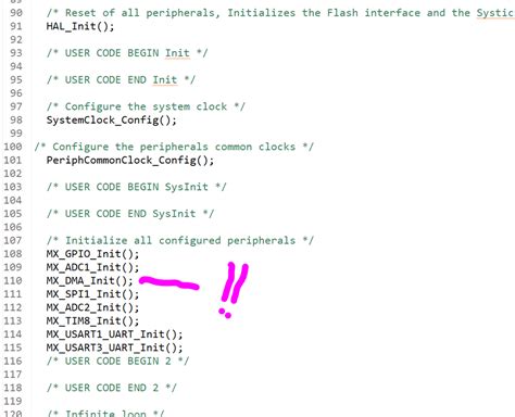 Solved Mxdmainit Order In The Mainc File Generated By