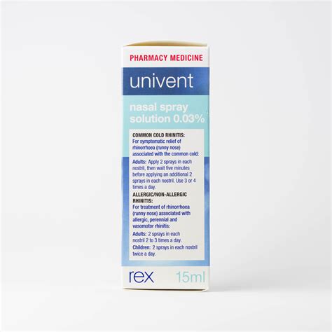 Univent Nasal Spray 15ml My Dispensary