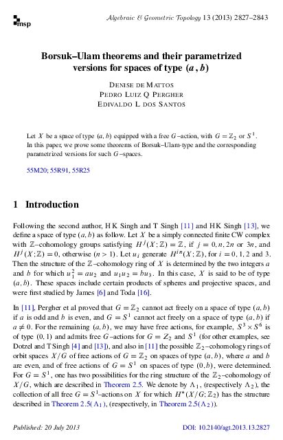 pdf borsuk ulam theorems and their parametrized versions for spaces