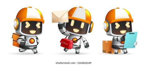 Robotic Character Vector Set Design Robot Stock Vector Royalty Free 2163426097 Shutterstock