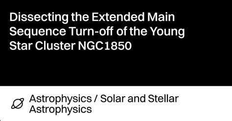 Dissecting The Extended Main Sequence Turn Off Of The Young Star
