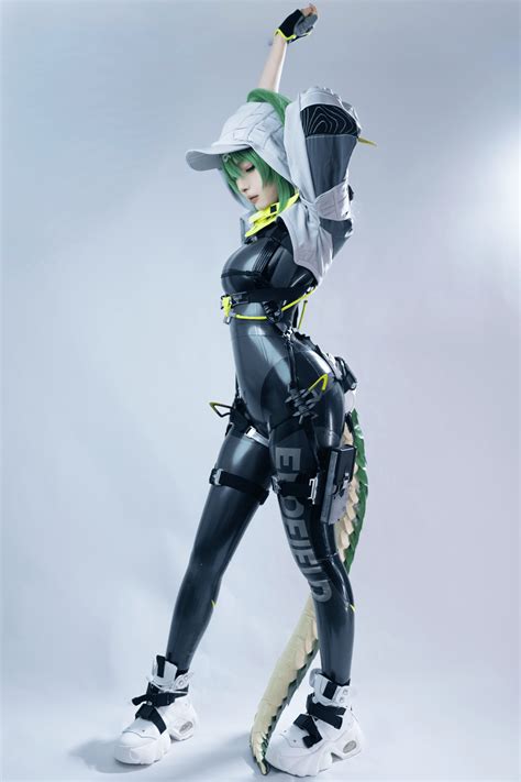 Fluorite Cosplay Latex Suit Arknights Endfield Midnight Latex