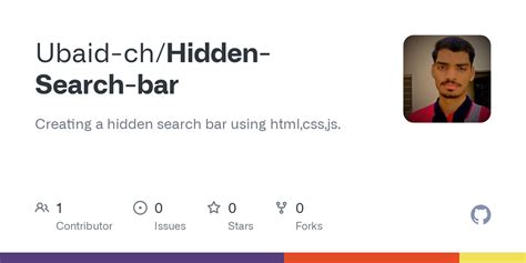Github Ubaid Chhidden Search Bar Creating A Hidden Search Bar Using