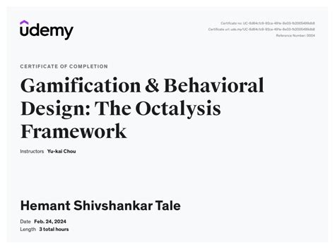 Hemant Tale On Linkedin Udemy Course Completion Certificate