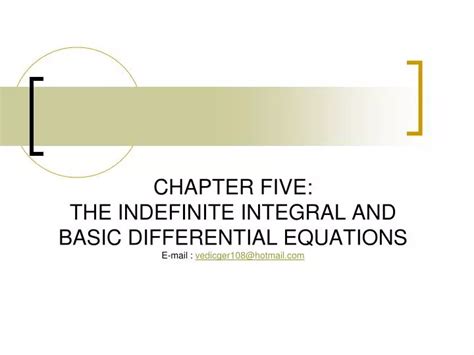 PPT DIFFERENTIAL EQUATIONS PowerPoint Presentation Free Download ID