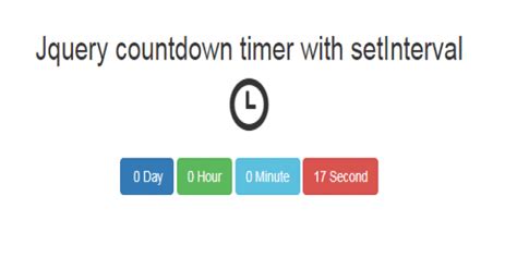 Jquery Countdown Timer With SetInterval XpertPhp